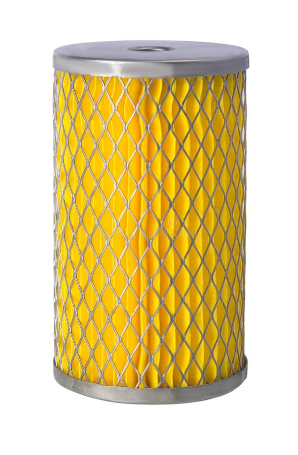 Yellow Air Filter for a Truck Isolated on White Background Stock Image ...