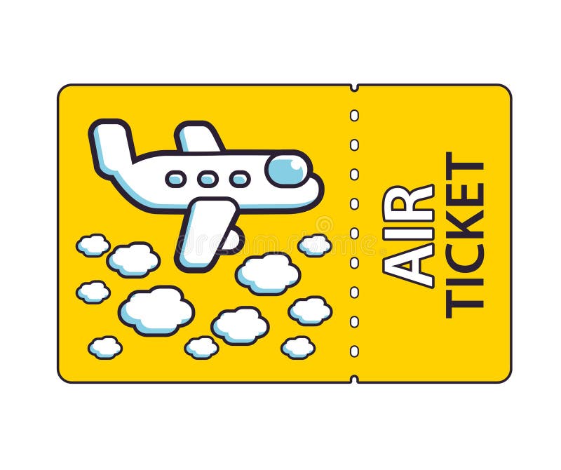 Airline Ticket Cartoon Stock Illustrations – 1,817 Airline Ticket ...