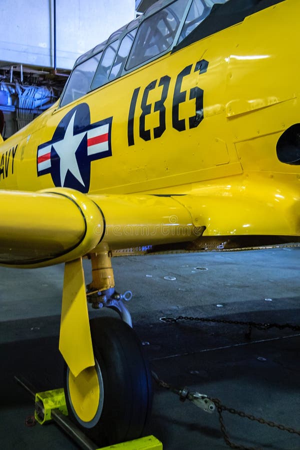 A Yellow Airplane with the Number 1866 on the Side Editorial Stock ...