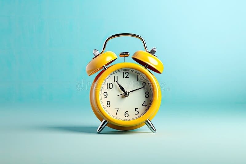 Yellow Alarm on Blue Background. Ai Generated Stock Illustration ...