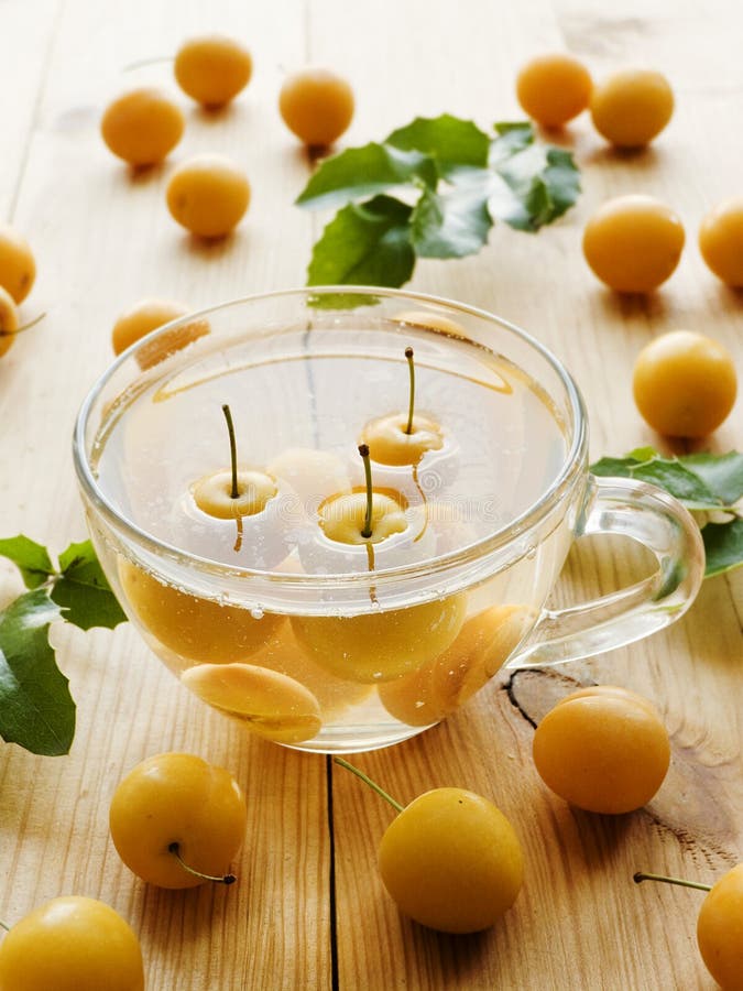 Yellow alucha plum compote stock photo. Image of fresh - 158951870