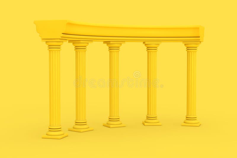 Ancient Classic Greek Column Arc. 3d Rendering Stock Illustration ...