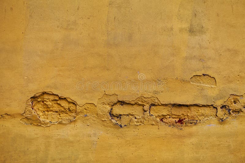 Yellow ancient wall stock image. Image of concrete, grunge - 132825501