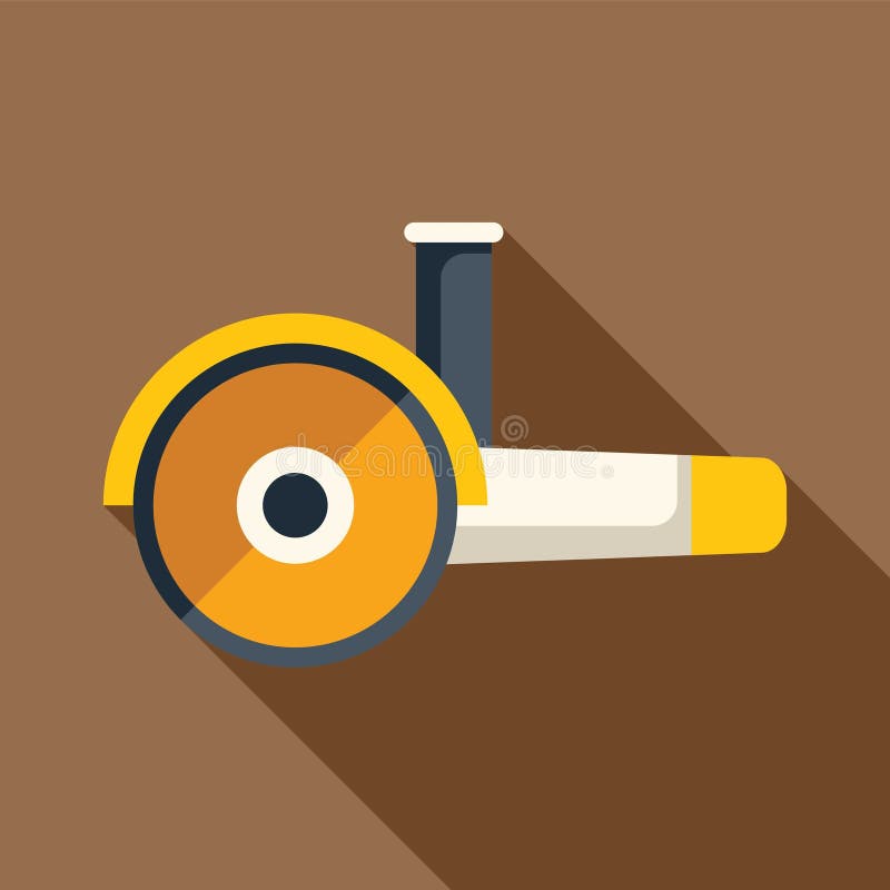 Yellow Angle Grinder with Brown Background Lying on Its Side Stock ...