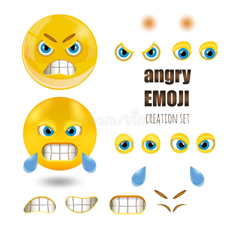 Yellow Angry Face Emoji. Obscene Language. Swearing or Vulgar Word on ...