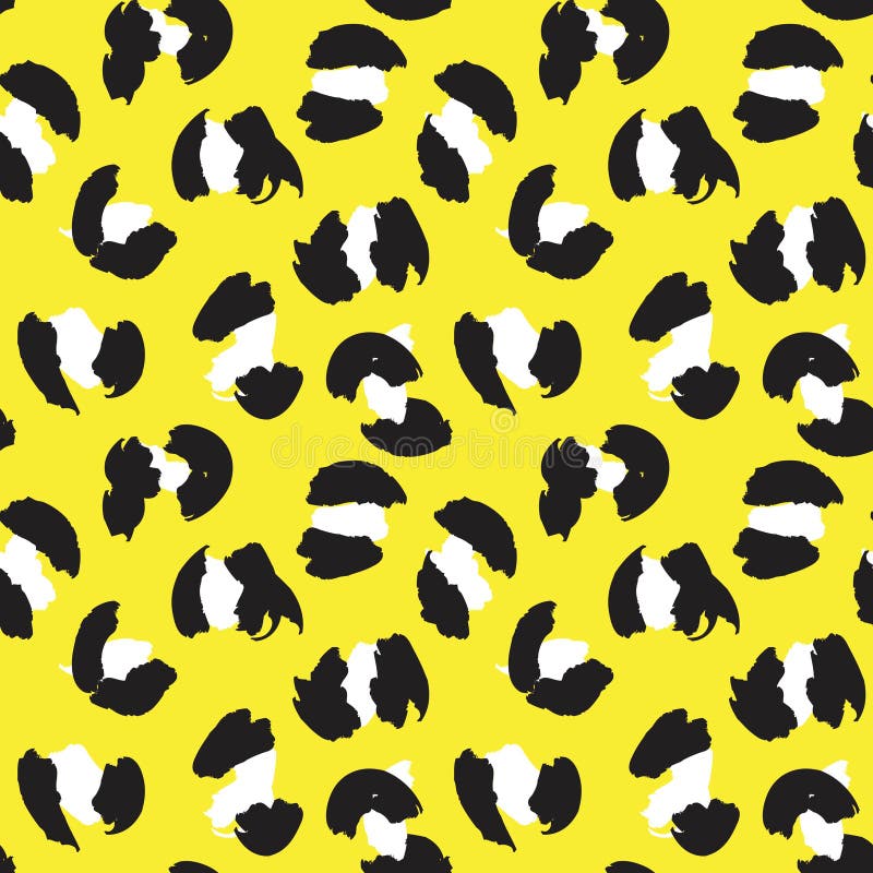 Yellow Animal Leopard Seamless Pattern Background Stock Illustration ...
