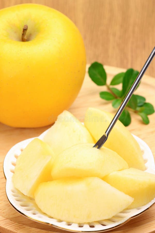 Yellow apple stock photo. Image of delicious, fruit, japan - 22613762