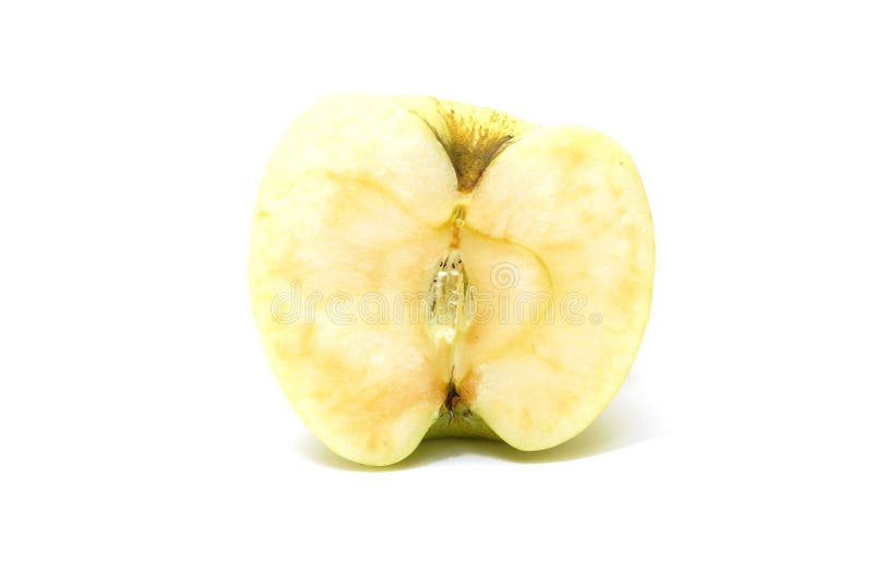 Yellow Apple Core stock image. Image of delicious, peel - 11637479