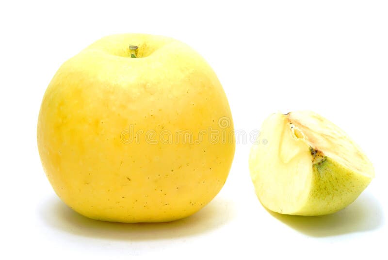 Yellow Apple and Core stock image. Image of core, food - 12035571