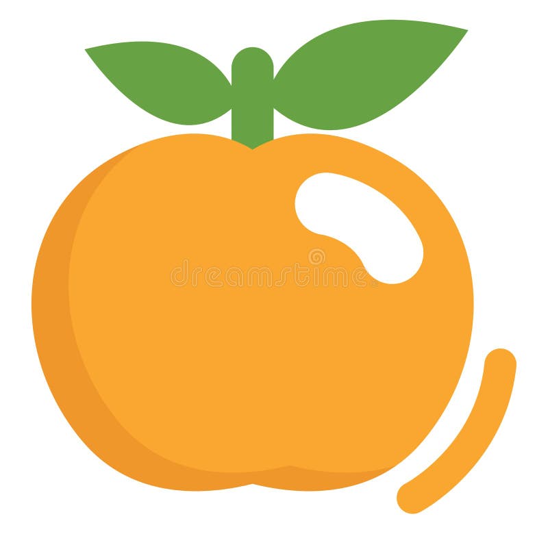 Yellow apple, icon stock vector. Illustration of graphic - 261070301