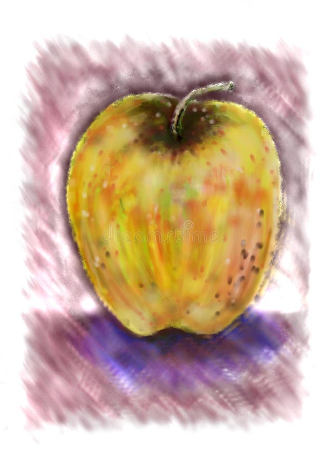 Yellow apple stock illustration. Illustration of abstract - 46934362