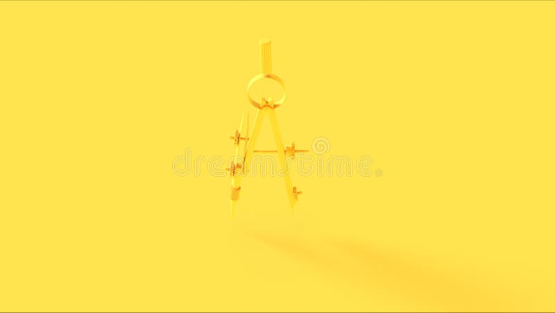 Yellow Architects Compass Drawing Tool Stock Illustration ...