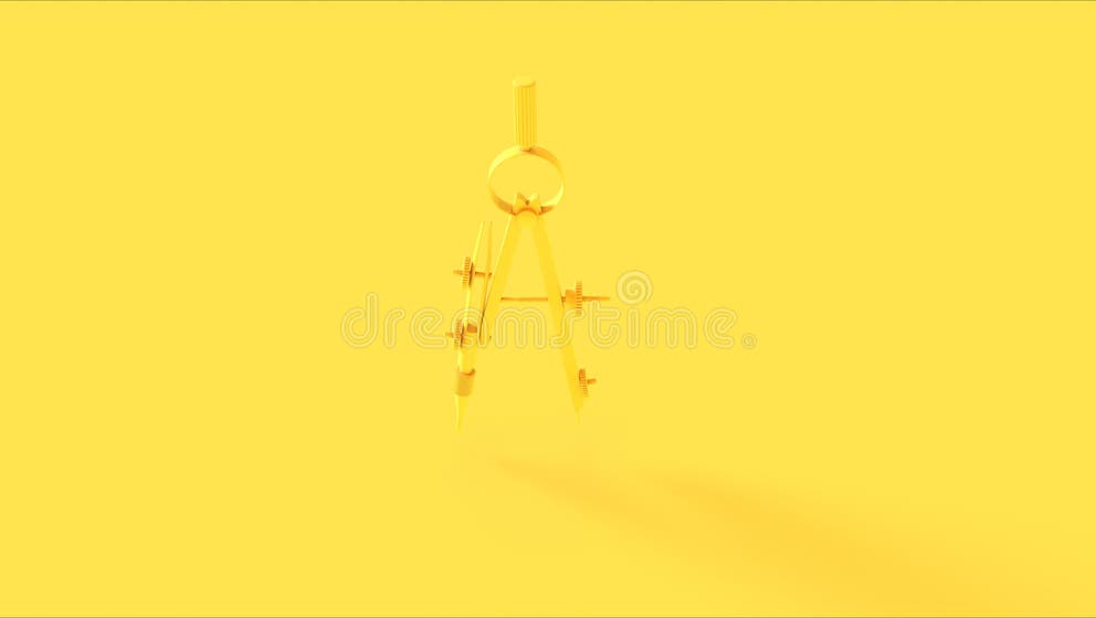 Yellow Architects Compass Drawing Tool Stock Illustration ...