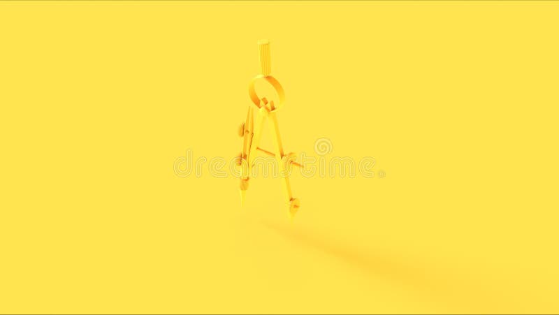Yellow Architects Compass Drawing Tool Stock Illustration ...