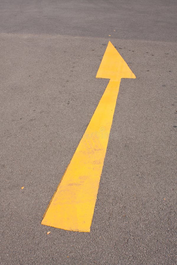 Yellow arrow. stock image. Image of background, advertising - 18813543
