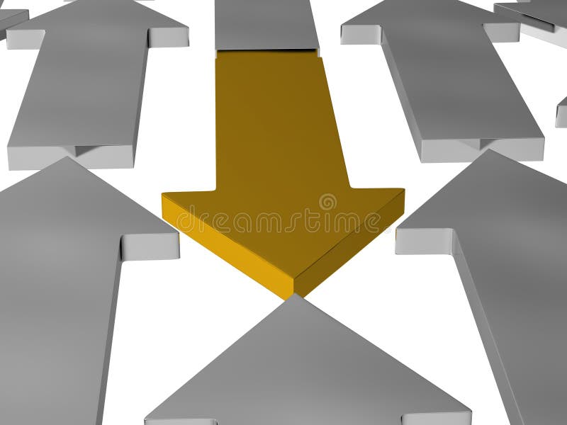 Yellow arrow stock illustration. Illustration of chart - 23049763