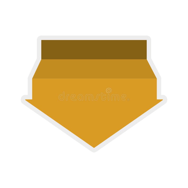 Yellow Arrow Icon. Direction Design. Vector Graphic Stock Illustration ...