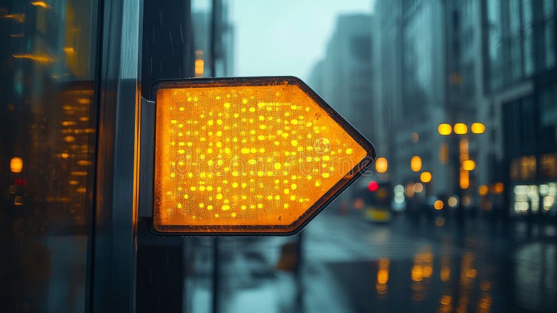 Yellow arrow sign stock image. Image of yellow, urban - 365392693