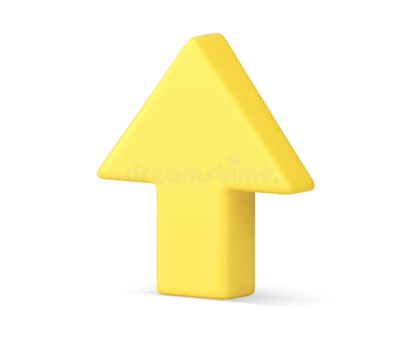 Yellow Arrow Up Pointer Growth Increase Positive Trend Business Profit ...