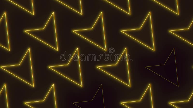 Yellow Arrows Point in Different Directions on a Black Background Stock ...