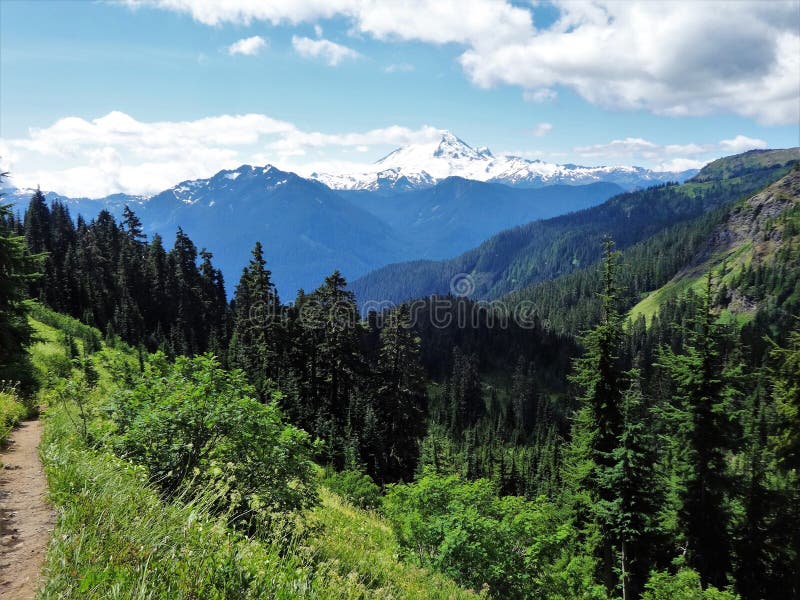 A Stunning View of Mount Baker in the North Cascades Stock Photo ...