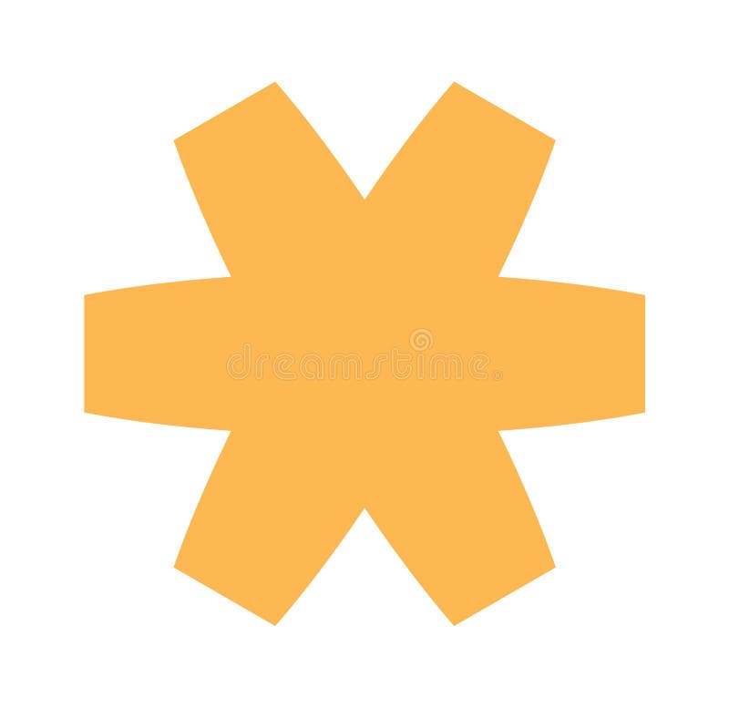 Yellow Asterisk Sign Password Mark Stock Vector - Illustration of ...