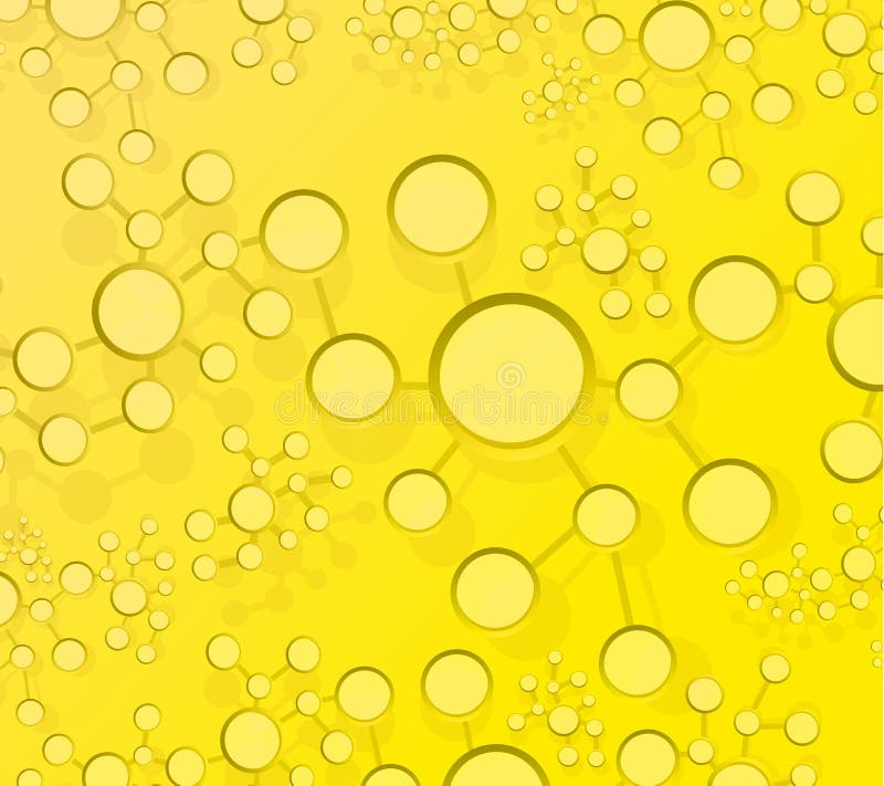 Yellow Atom Link Network Illustration Stock Illustration - Illustration ...
