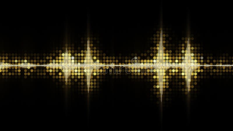 Yellow Waveform Vector Background Stock Illustration - Illustration of ...