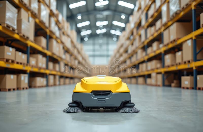 Yellow Automatic Cleaning Robot Stock Illustrations – 64 Yellow ...