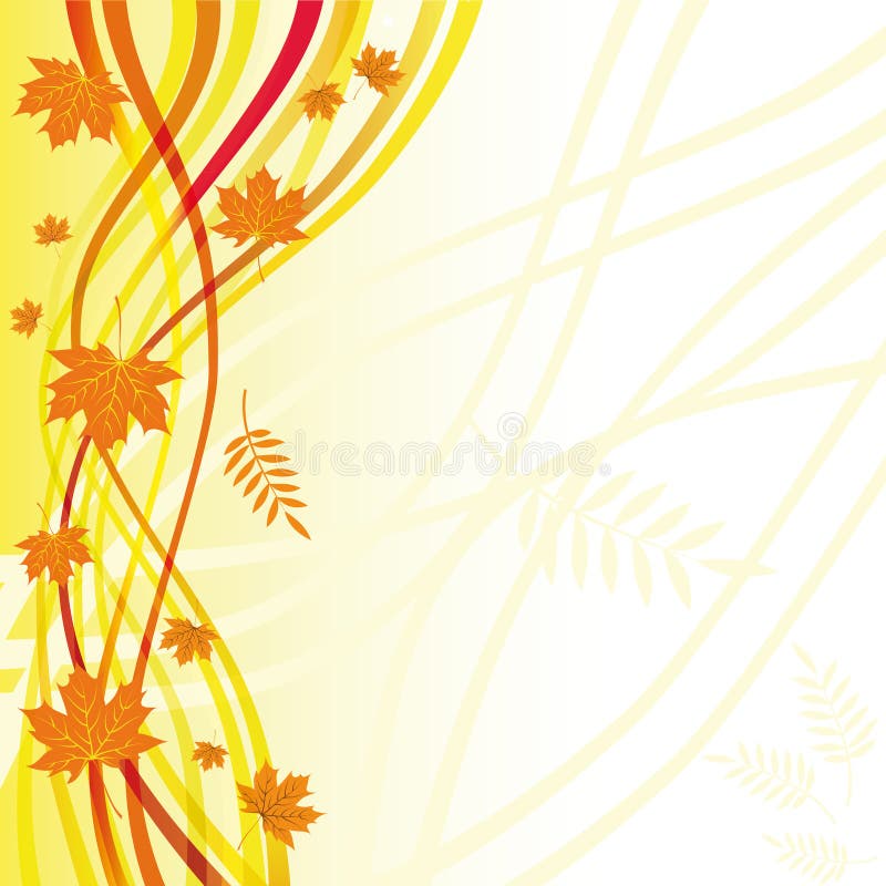 Yellow Autumn Floral Background Stock Vector - Illustration of filigree ...