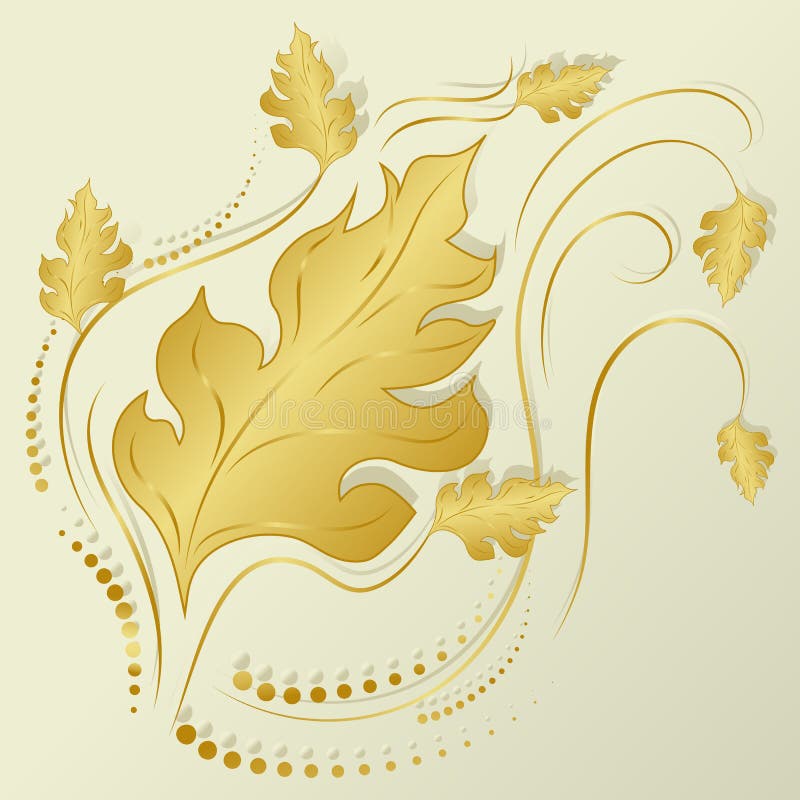 Yellow autumn leaf stock vector. Illustration of branch - 97909620