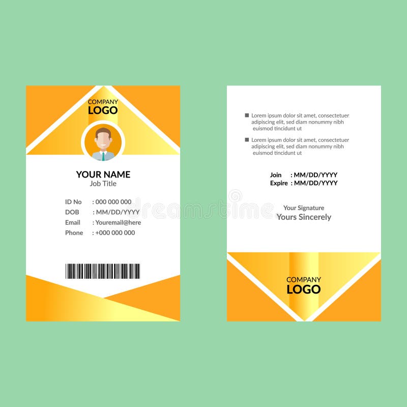 Yellow Green Id Card Stock Illustrations – 146 Yellow Green Id Card ...