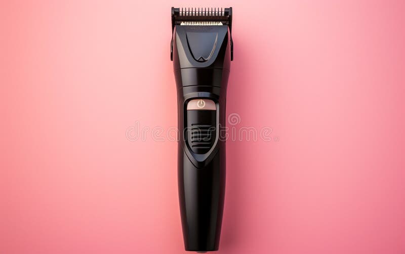 Yellow Background with Black Cordless Clipper -Generative Ai Stock ...