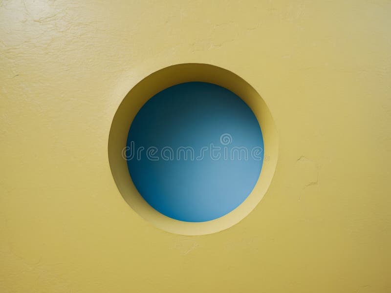 Yellow Background with a Blue Hole in it Stock Image - Image of beat ...
