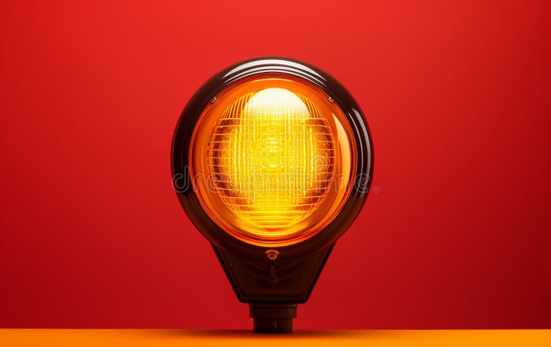 Yellow Background with Brake Lights -Generative Ai Stock Illustration ...