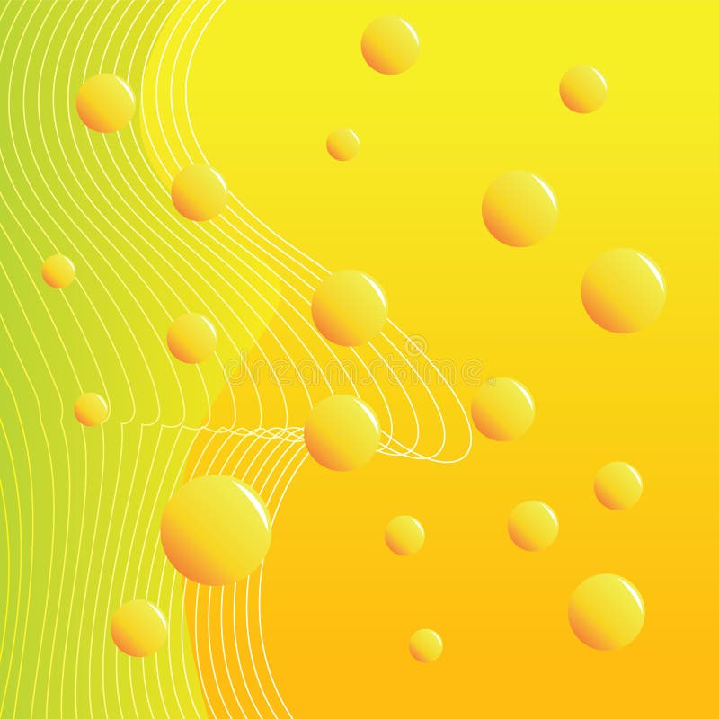 Yellow Background with Bubbles Stock Vector - Illustration of pellet ...