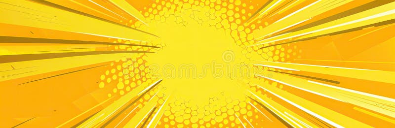 A Yellow Background with a Circle in the Middle and Rays Coming Out of ...