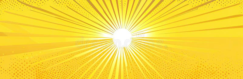 A Yellow Background with a Circle in the Middle and Rays Coming Out of ...