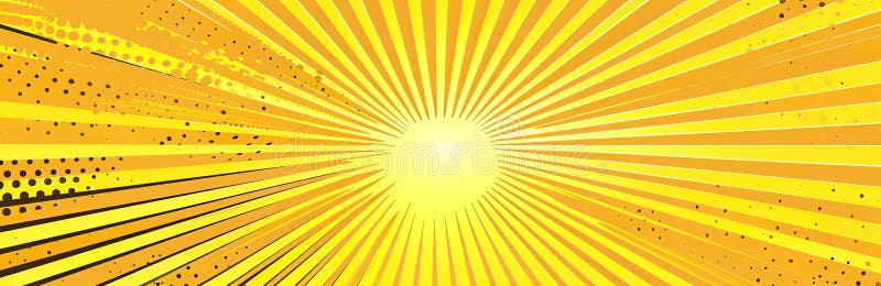 A Yellow Background with a Circle in the Middle and Rays Coming Out of ...