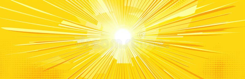 A Yellow Background with a Circle in the Middle and Rays Coming Out of ...