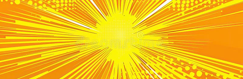 A Yellow Background with a Circle in the Middle and Rays Coming Out of ...