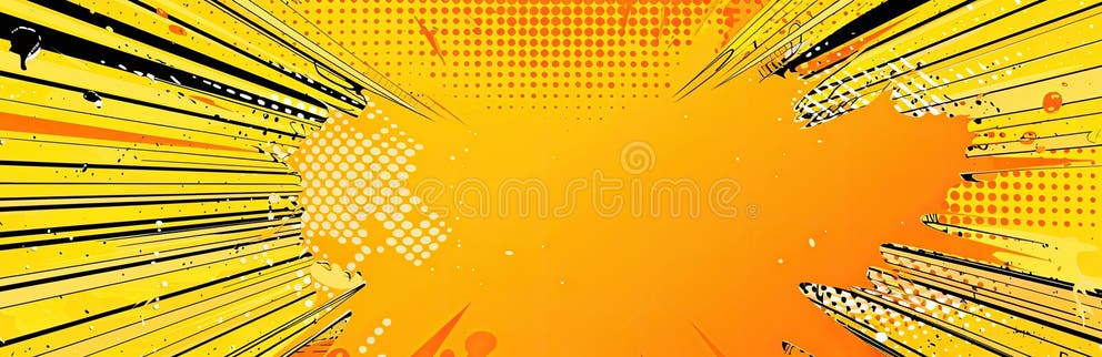 A Yellow Background with a Circle in the Middle and Rays Coming Out of ...