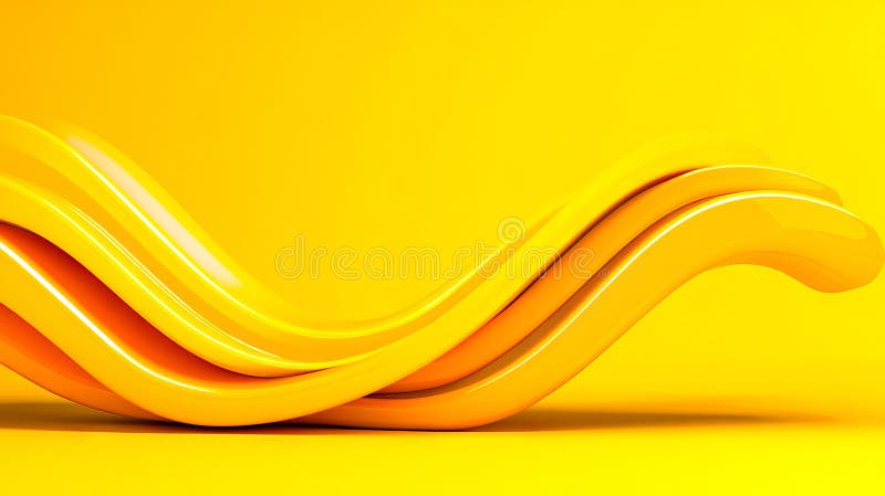A Yellow Background with a Curved Curve of Yellow and Orange Stock ...