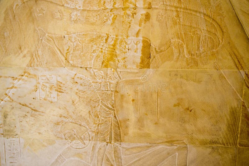 Yellow Background in Egyptian Style Stock Image - Image of background ...