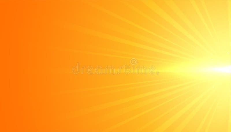 Yellow Background with Flare Rays Effect Design Stock Vector ...