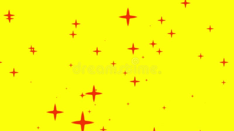 Yellow Background with Gold Stars Flying Towards the Front. Stock ...