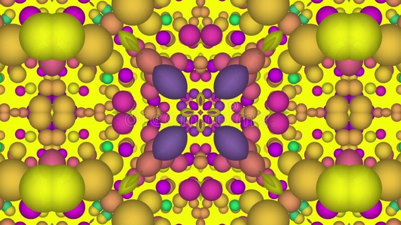 Yellow Background with an Interesting Pattern of Colorful Circles ...