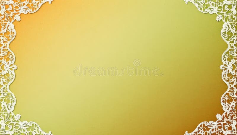 Yellow Background with a Lace Border Stock Photo - Image of surface ...