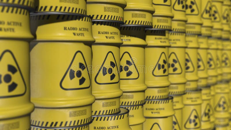 Yellow Background with Radioactive Warning Symbol in 4k Video. Stock ...