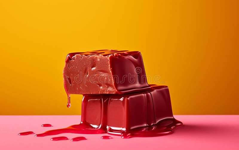 Yellow Background Ruby Chocolate Delight Stock Illustration ...